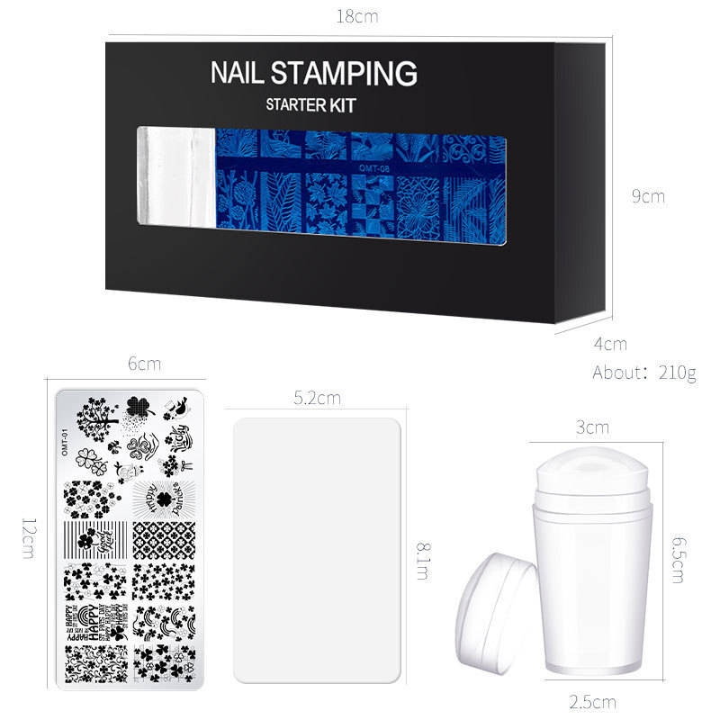 Nail Art Stamp Stencil Stamping Template Plate Set Tool Stamper Design ...