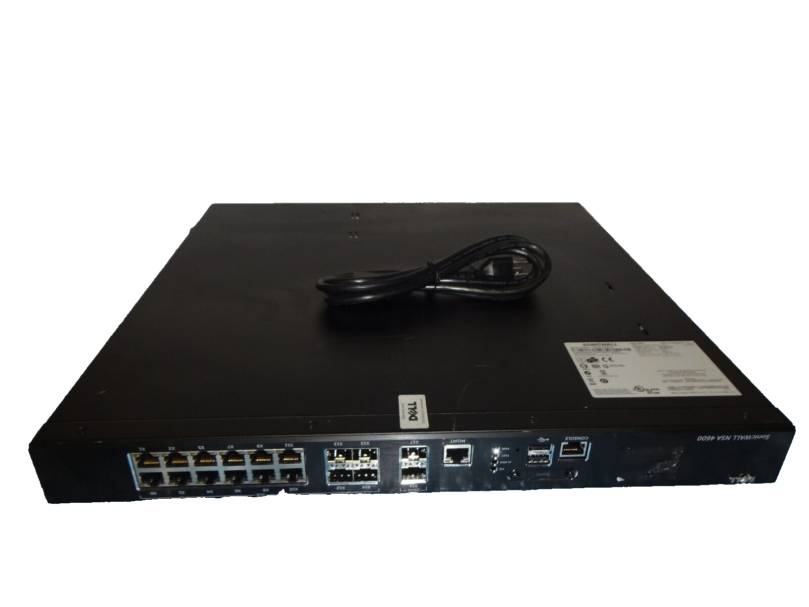 DELL SONICWALL NSA 4600 FIREWALL 12 PORT NETWORK SECURITY APPLIANCE ...