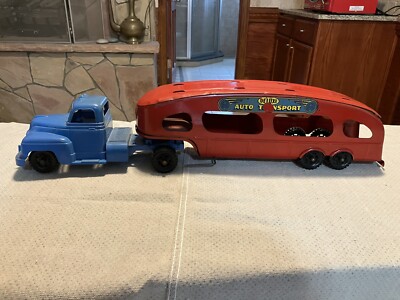 Vintage Marx 1950s Deluxe Auto Transport Car Hauler Pressed Steel | eBay