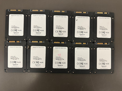Lot of (10) Apacer Serial ATA Flash Drive 40GB 2.5" -Tested & Wiped ...