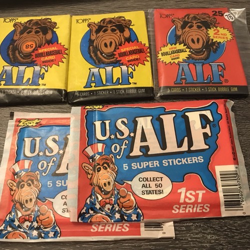 Alf Trading Card Lot From The 80’s- 5 Sealed Packs See Photos | eBay