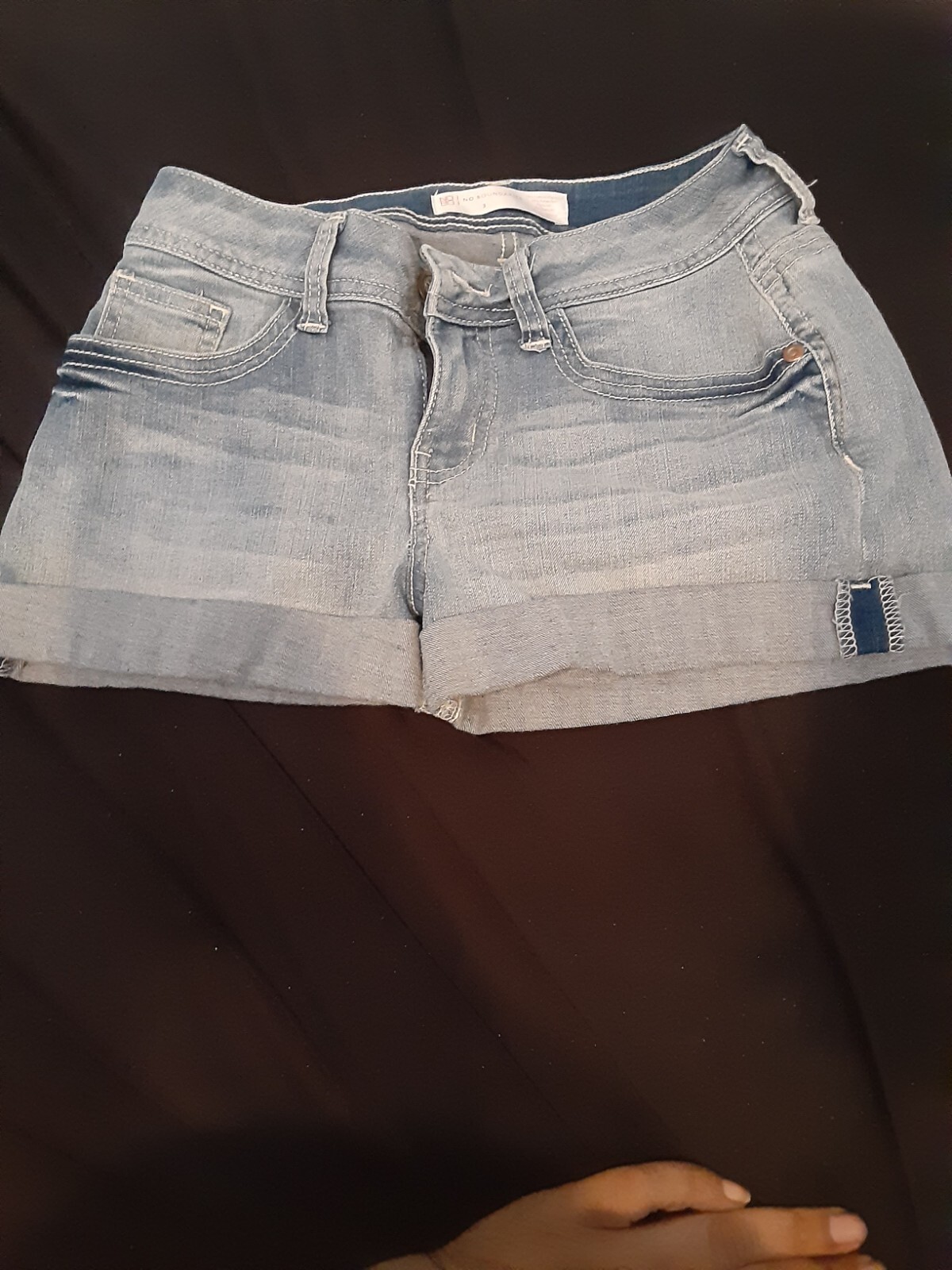 No Boundaries Denim Short Shorts - Gem