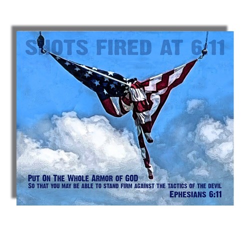 Donald Trump Angel Flag Put On The Armor of God 16x20 Aluminum Wall Art ...