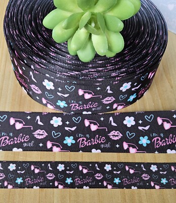 7/8, 1.5 & 3" (1 YD) Barbie Grosgrain Ribbon Barbie Doll Hair Bow ...