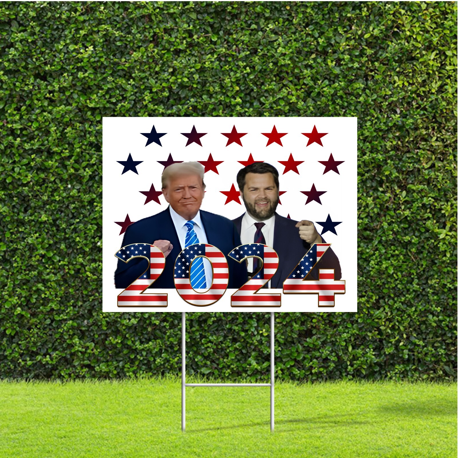 Trump Vance 2024 Full Picture Red White and Blue Political Election ...