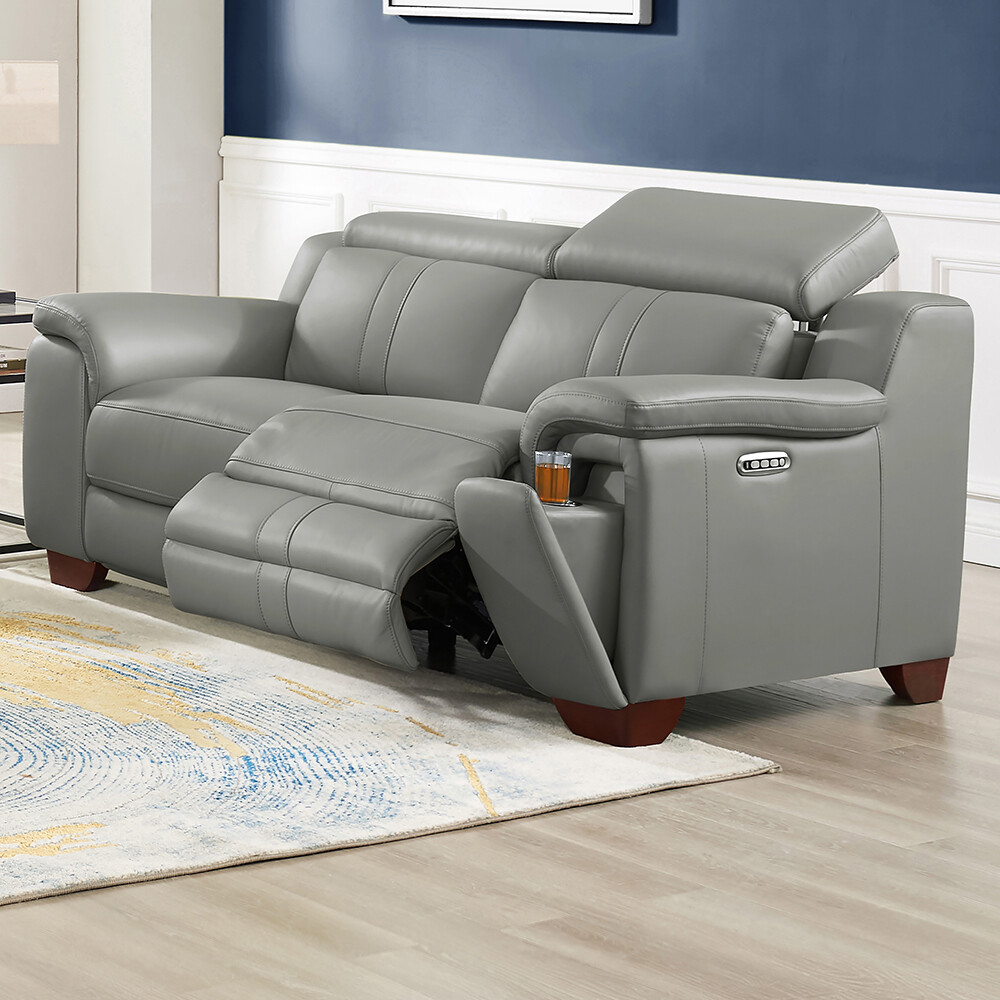 Hydeline Cara Power Motion Headrest Leather Zero Gravity Reclining Loveseat | eBay