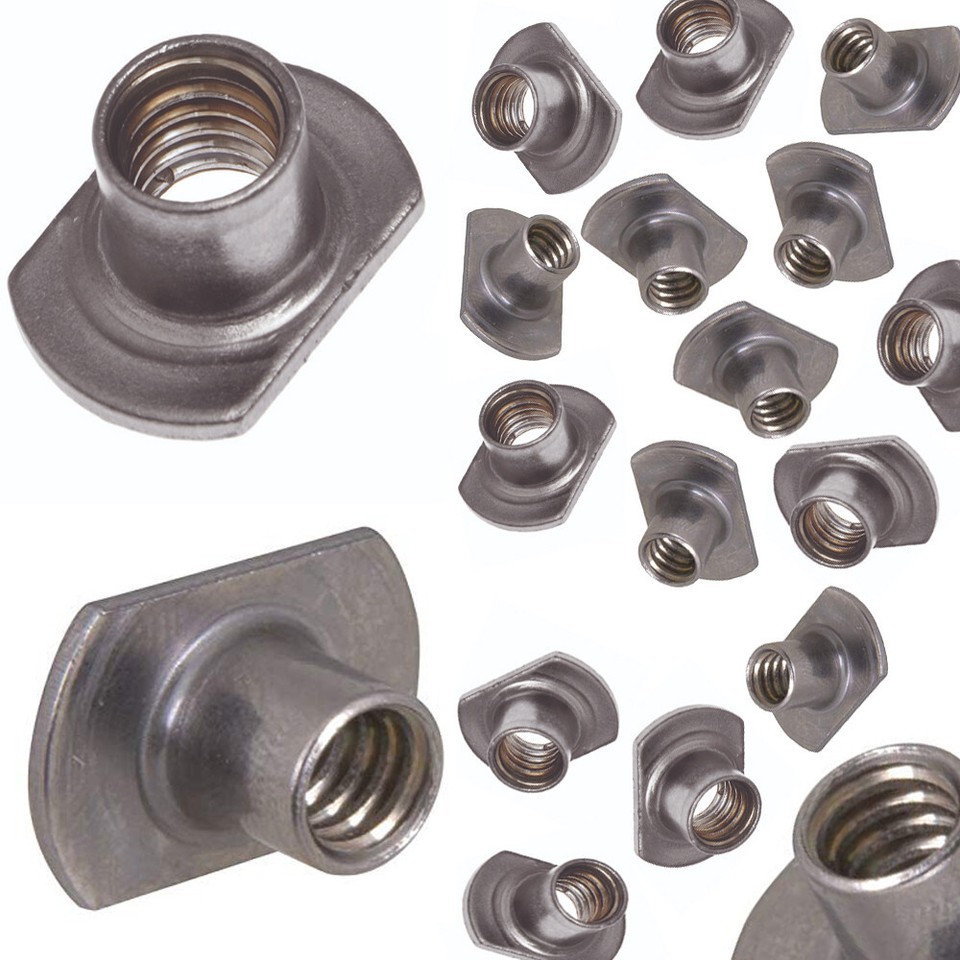 WELD T TEE NUTS WITH SMOOTH FLANGE STEEL SELF COLOUR METRIC BOLT SCREWS ...