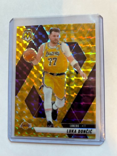 Luka Doncic 2024-25 Mosaic Prizm Yellow Refractor #100 Gem Mint Lakers ...