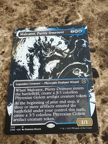 MULCATOR, PURITY OVERSEER Magic the Gathering MTG Phyrexia Borderless ...