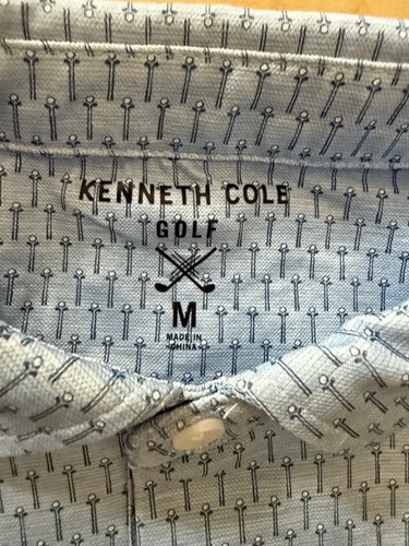 NWT Kenneth Cole Golf Men’s Polo Blue With Clubs And Ball All Over ...