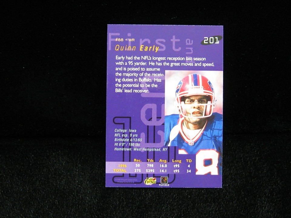 1997 Quinn Early Buffalo Bills "First & Ten" Playoff #201 | eBay