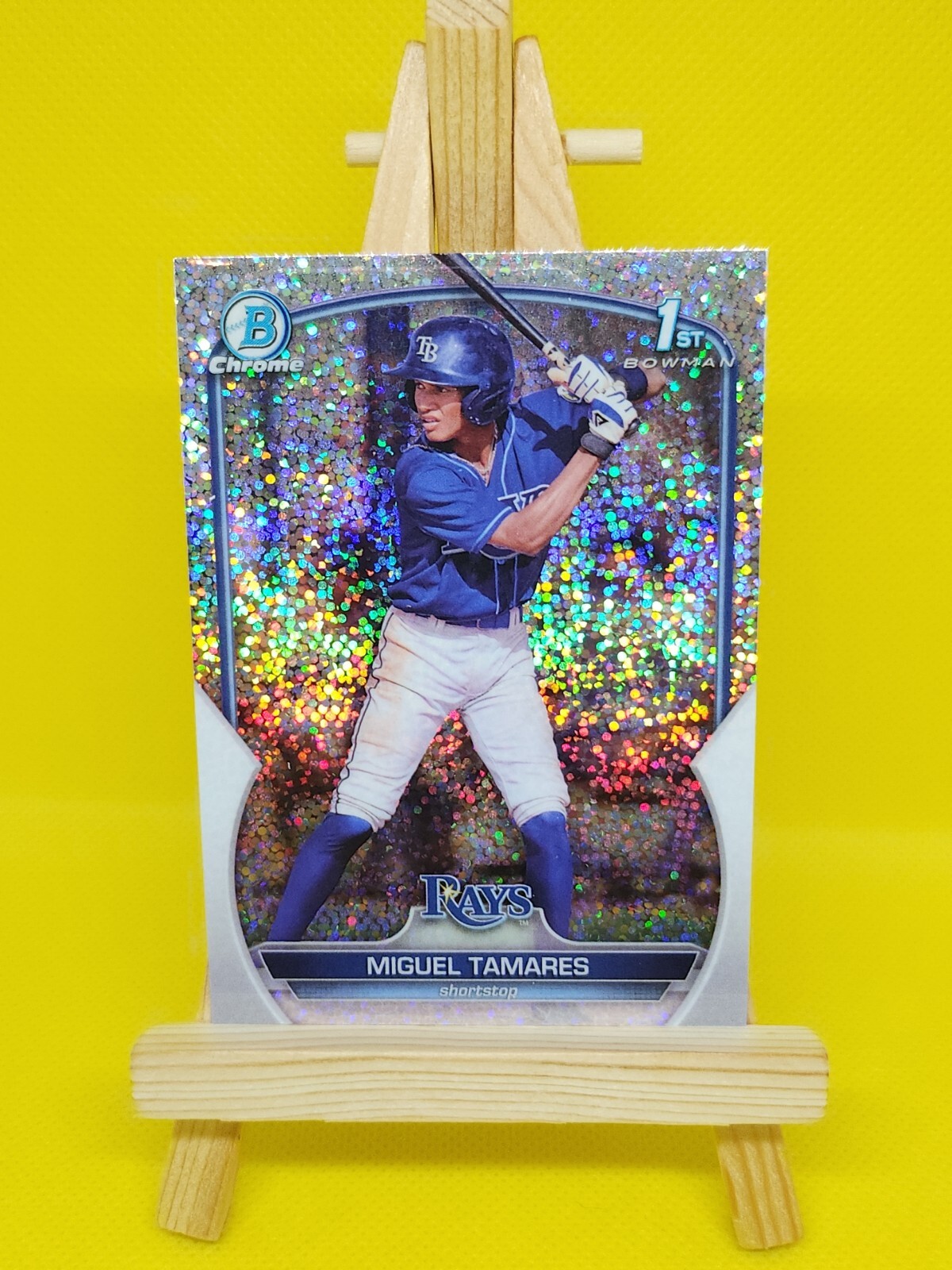 2023 BOWMAN CHROME 1ST SPECKLE REFRACTOR MIGUEL TAMARES 180/299 TAMPA ...