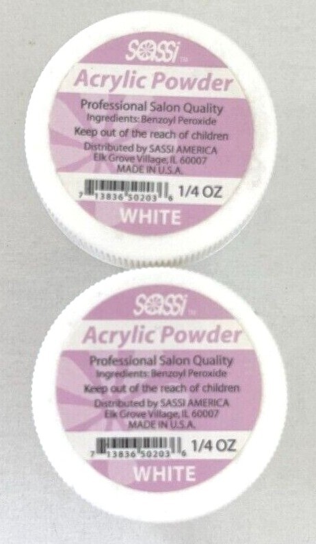 White OR Clear Professional Acrylic Powder for Nails Sassi Salons | eBay