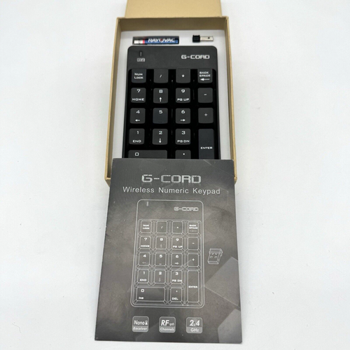 G-Cord Wireless Numeric Keypad SK-51AG Black W/ Dongle Number Box 10 ...