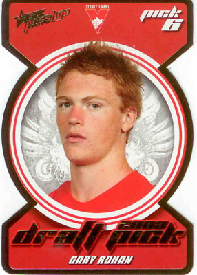 2010 AFL Select Prestige Draft Pick Die Cut PDP6 Gary Rohan (Sydney ...
