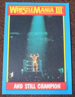 9810 1987 TOPPS WWF AND STILL CHAMPION HULK HOGAN #56 | eBay