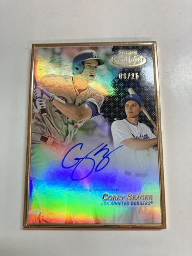 2017 Topps gold label gold frame Corey Seager autograph on Card 06/25 ...