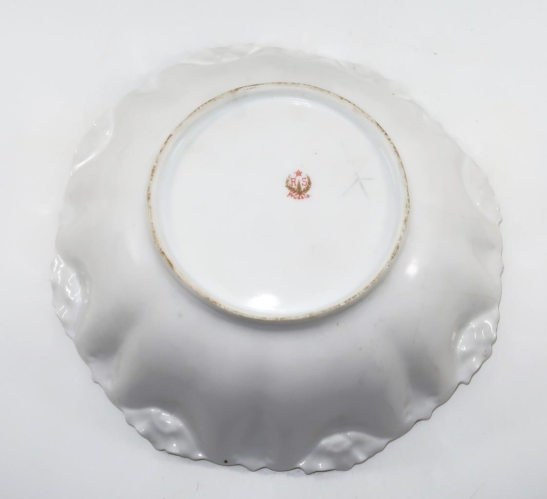 Antique RS Prussia Hand Painted Roses Serving Bowl, 10" Across, c1904 ...