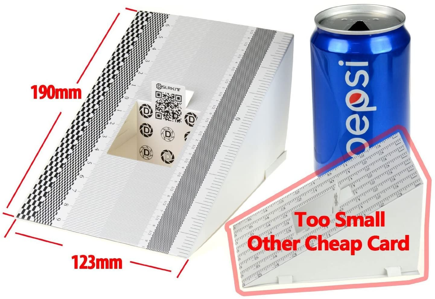 DSLRKIT Lens Focus Calibration Tool Alignment Ruler Folding Card(Pack ...