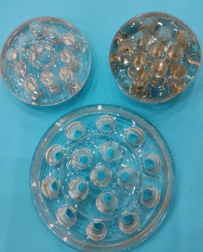 Lot of 3 Vintage Glass Flower Frogs Various Sizes For Arrangements ...