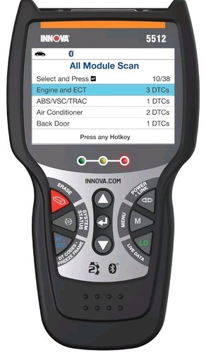 Innova 5512 OBD2 Scanner ABS Brake Bleeding Transmission Temp TPMS OBD1 ...