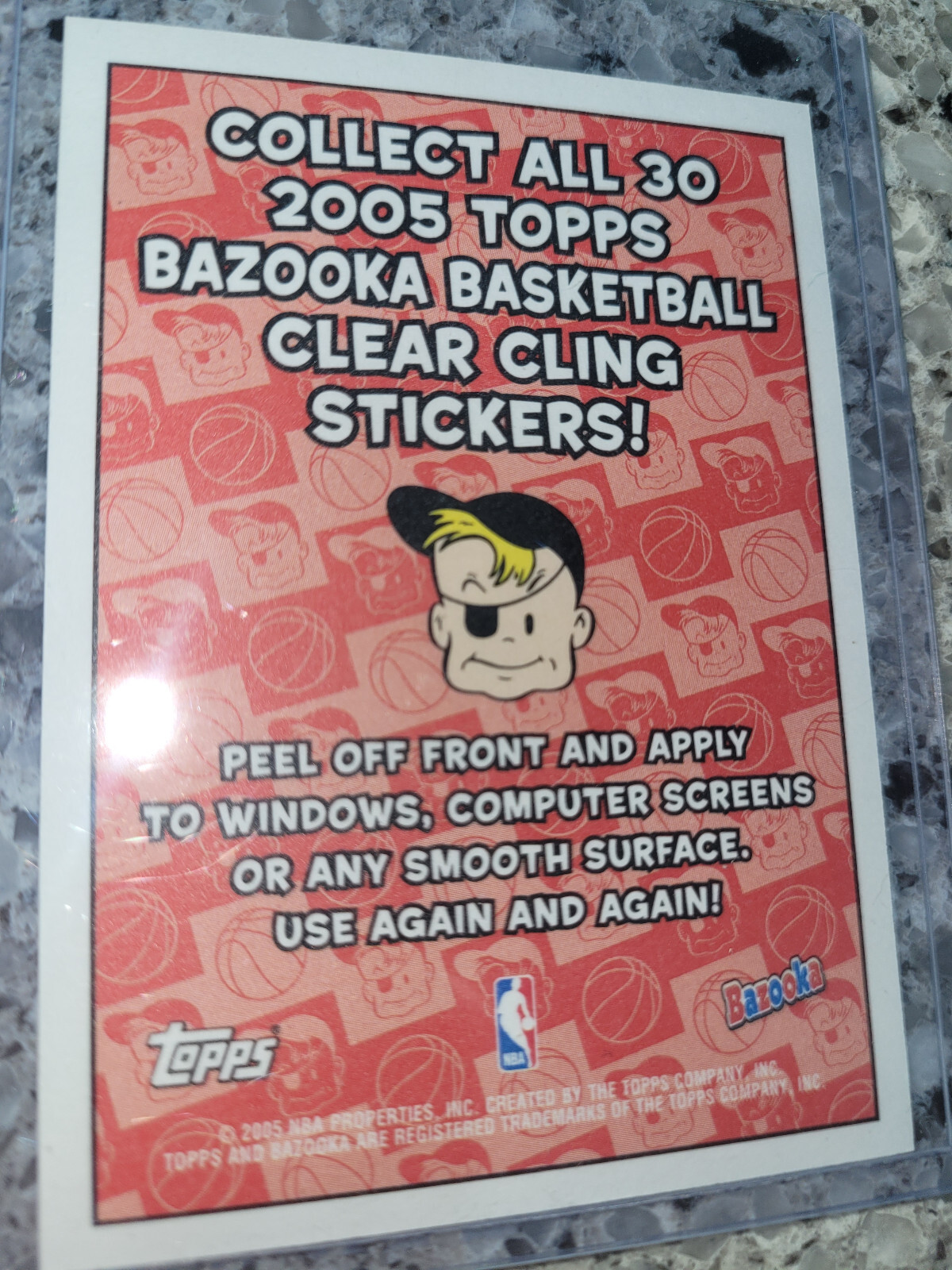 LOT OF 8 2005 BAZOOKA NBA BASKETCALL INSERT LOGO CLINGS CARDS 8 OF 30 ...