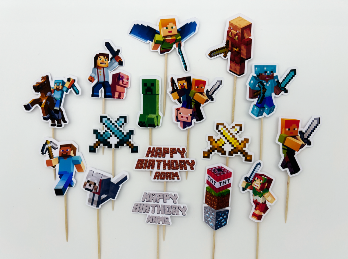 Minecraft Cupcake Toppers Minecraft Cupcake Toppers Minecraft