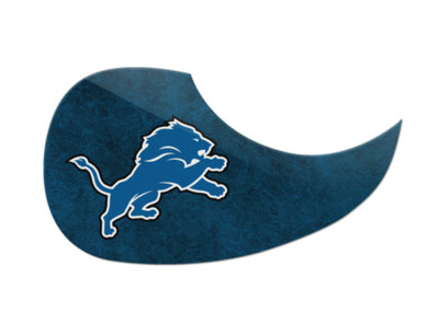 Detroit Lions Team Color Guitar Pick Guard Woodrow NFL Official Merch ...