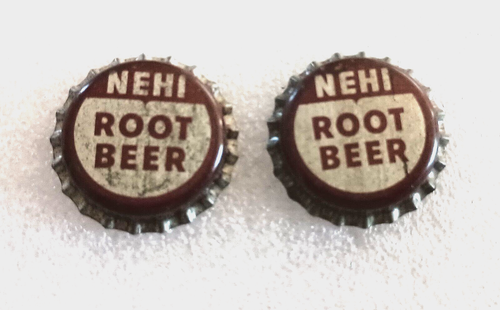 2 Vintage NEHI Root Beer Soda Metal & Cork Bottle Cap NOS New | eBay