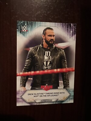 2021 Topps WWE #16 - Drew McIntyre Throws Down with MVP on the VIP ...