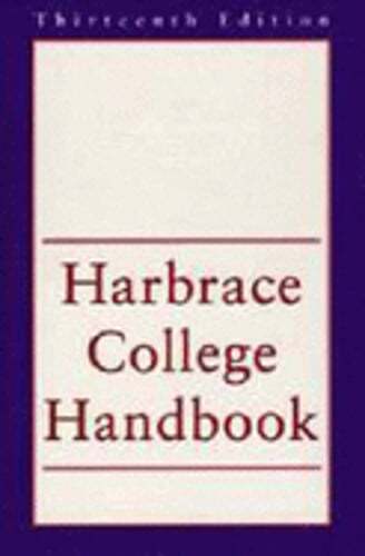 Harbrace College Handbook,13e(new Org) by PhD Horner, Winifred Bryan ...