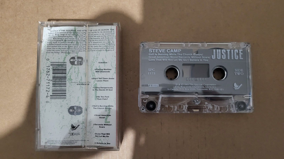 Steve Camp Cassette Justice Sparrow Records Christian Rock 1989 ...