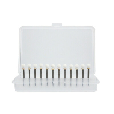 Round Mounted White Stone Dental Polishing Burs -FG 12/pk Abrasion ...