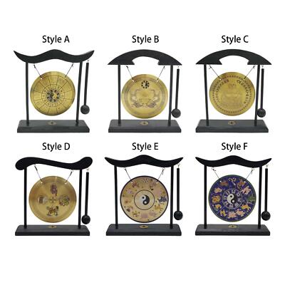Gong Ornament Chinese Copper Gong with Stand Gongs Bells | eBay UK