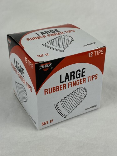 Cosco Size 12 Large Rubber Finger Tips Dozen 98130 New In Box ...