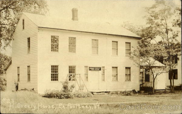RPPC East Poultney,VT Horace Greeley House Rutland County Vermont ...