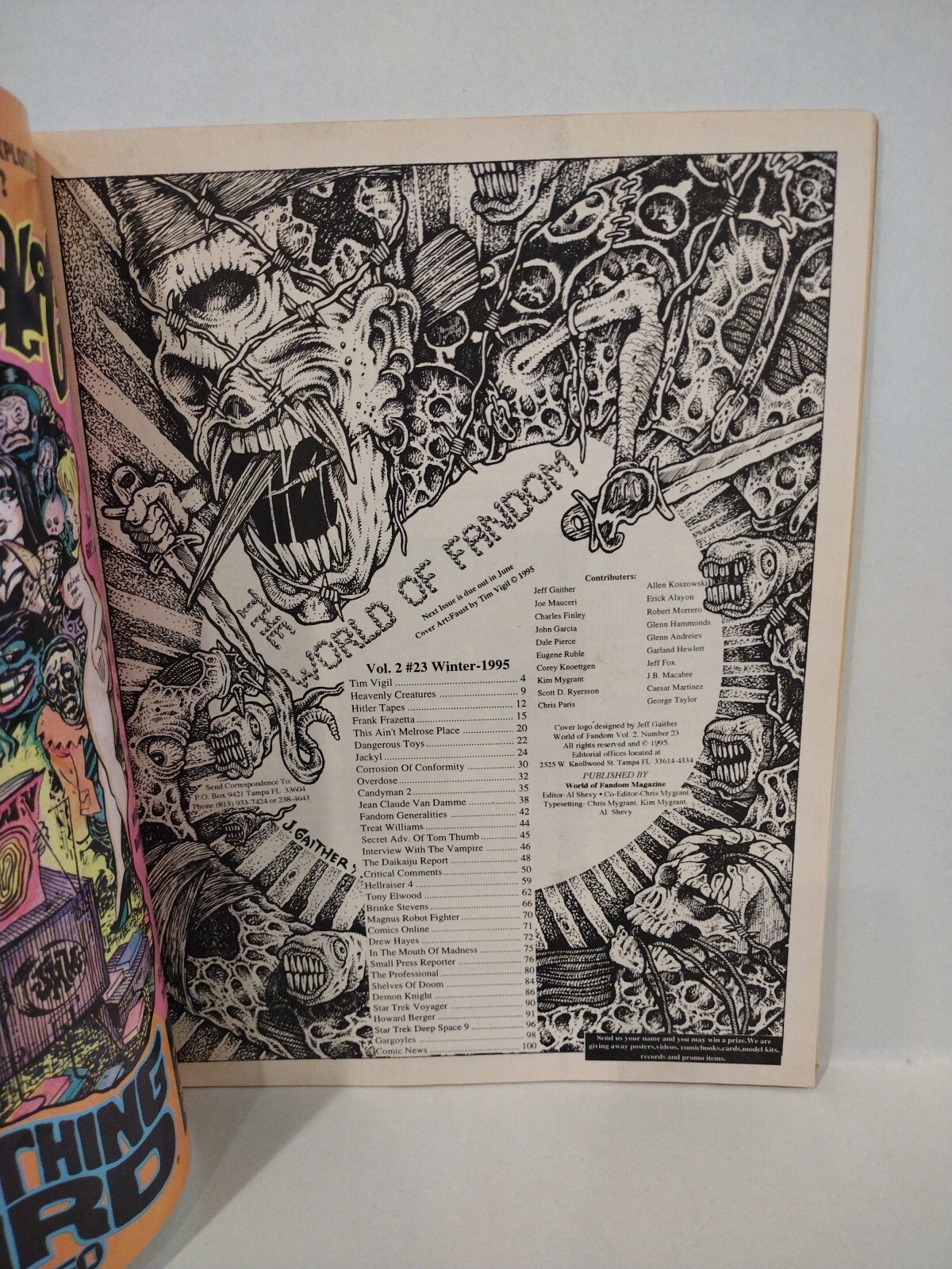 WORLD OF FANDOM Magazine (1995) Vol 2 #23 Tim Vigil Faust Cover Art ...