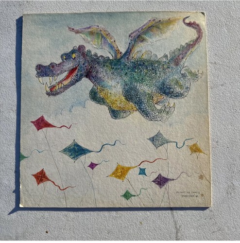Ron Rodecker Original Art 1985 Flight Of Fancy Dragon Kites 1985 Signed ...