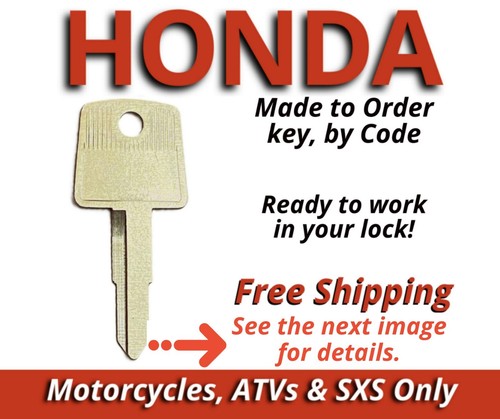 Honda Motorcycle ATV SXS Keys Replacement Key Cut by Code C00-C99 & D00 ...