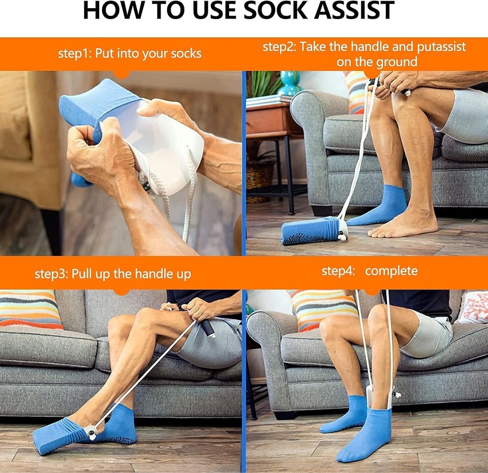 Sock Aid Stocking Aid Foot Socks Putting Assist Disability Dressing ...