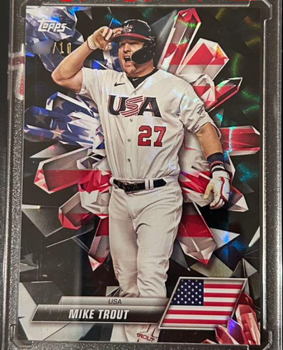MIKE TROUT 2023 Topps WBC International Gems Black #/10 mint | eBay