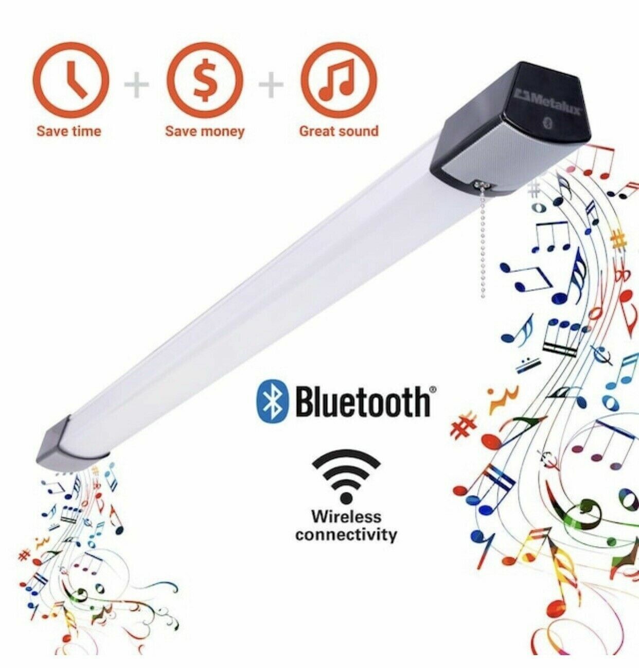 Cooper Lighting Metalux 43" LED Utility Shoplight with Bluetooth ...