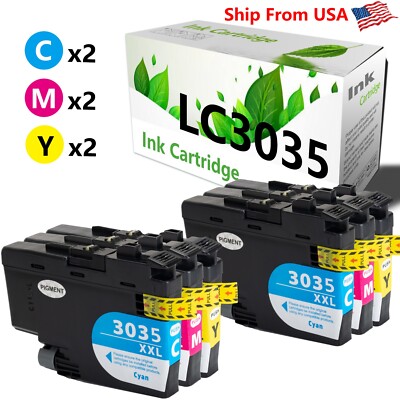 6PK LC3035 3035 Ink Cartridge InkJet MFC-J815DW MFC-J995DW Printer ...