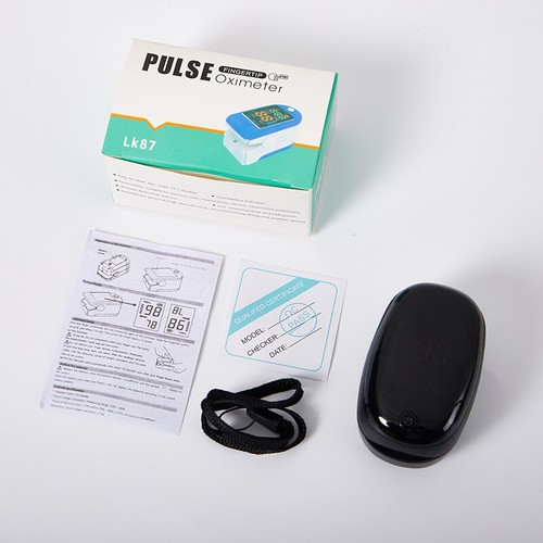 Finger Pulse Oximeter Blood Oxygen Heart Rate Monitor PR Saturation ...