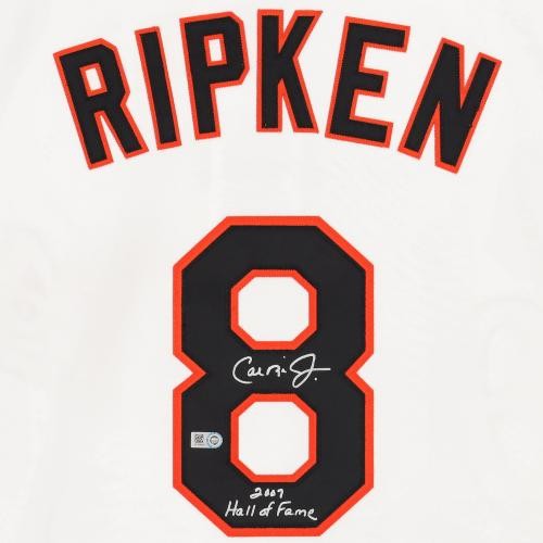 Cal Ripken Jr. Orioles Signed Mitchell & Ness Jersey w/"HOF" Insc | eBay