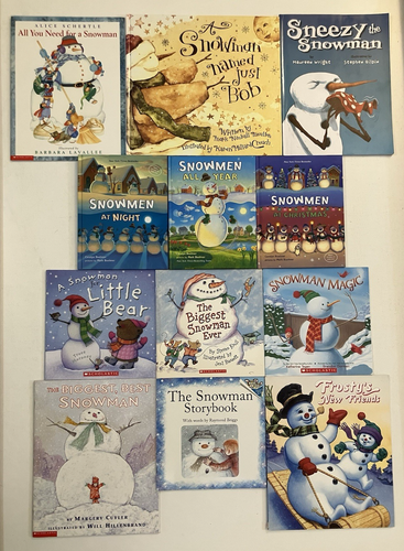Lot 12 SNOWMAN theme Picture Books Preschool Winter Snow Holiday ...