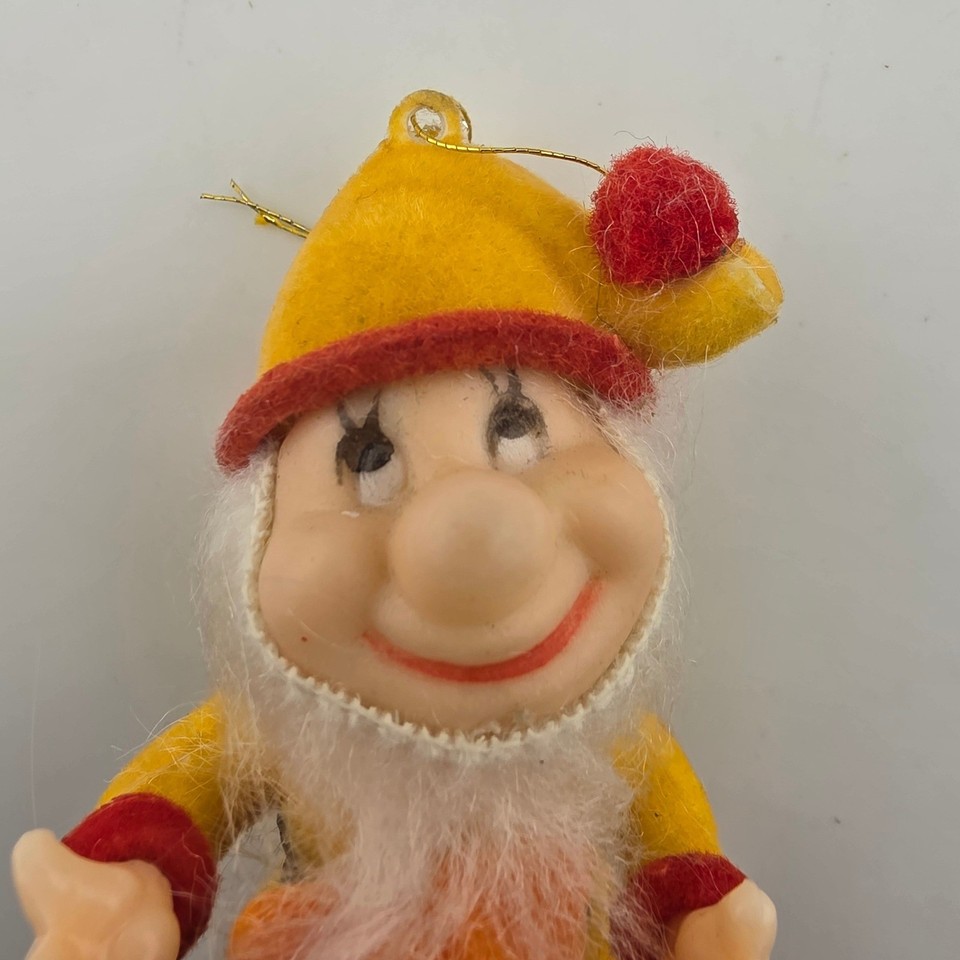 Vintage Hong Kong Christmas Ornament gnome dwarf Figurine Felt Plush ...