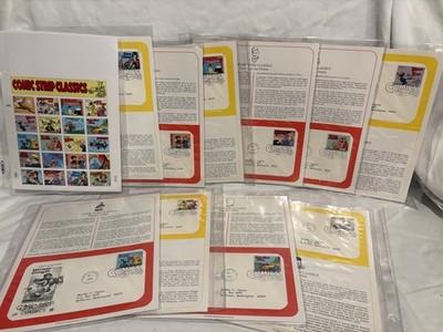 1995 Comic Strip Classics Postal Commemorative Society First Day Covers ...