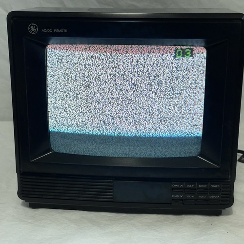 GE General Electric 09GP103 9 inch CRT TV Color Television 1990 - WORKS ...