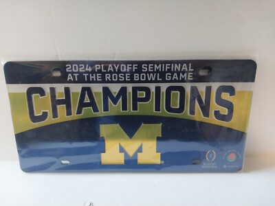 Michigan Wolverines ROSE BOWL Champions NCAA Laser Tag License Plate | eBay